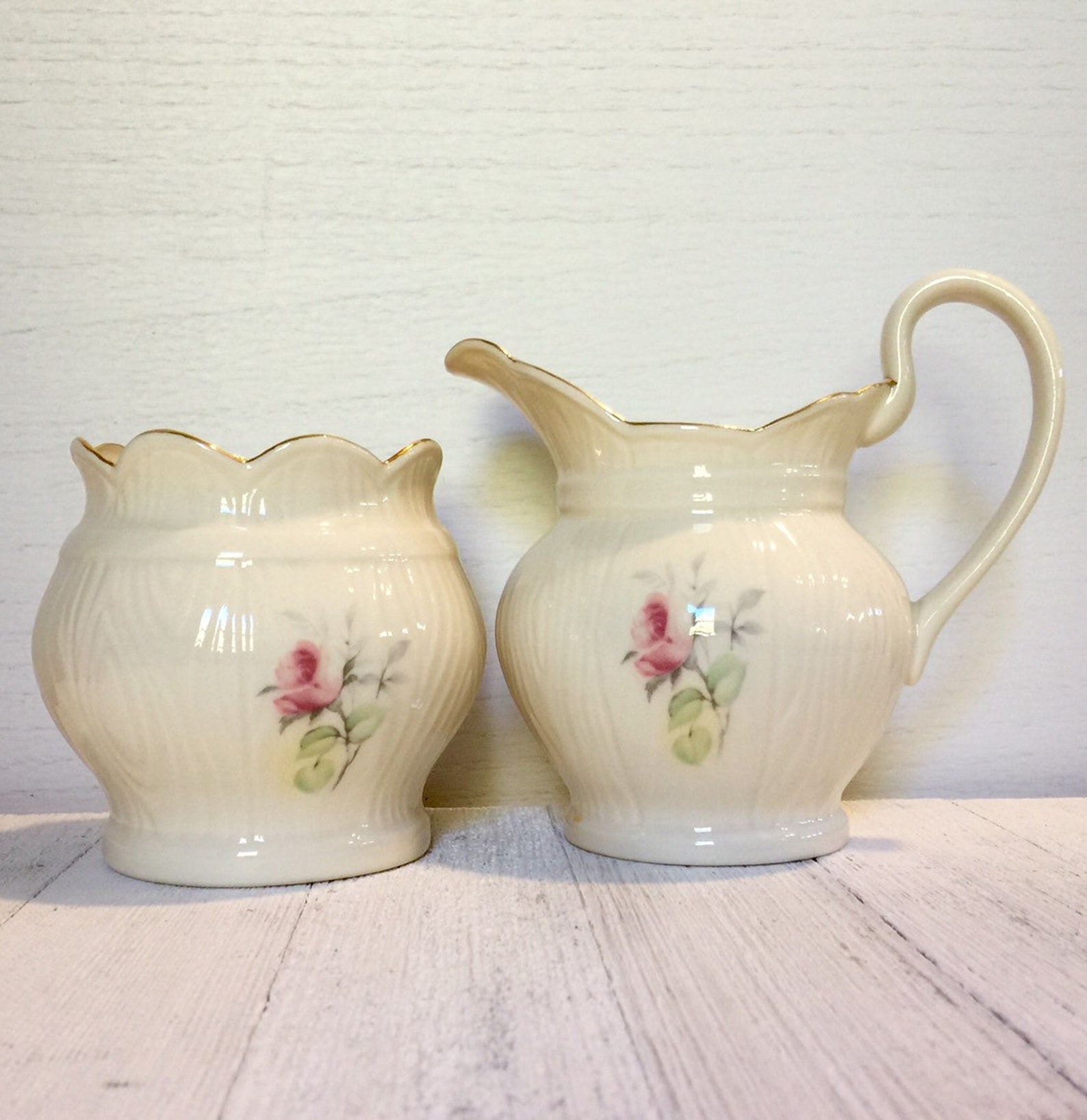 DONEGAL Irish Parian China Irish Rose Creamer And Open Sugar - Etsy.de