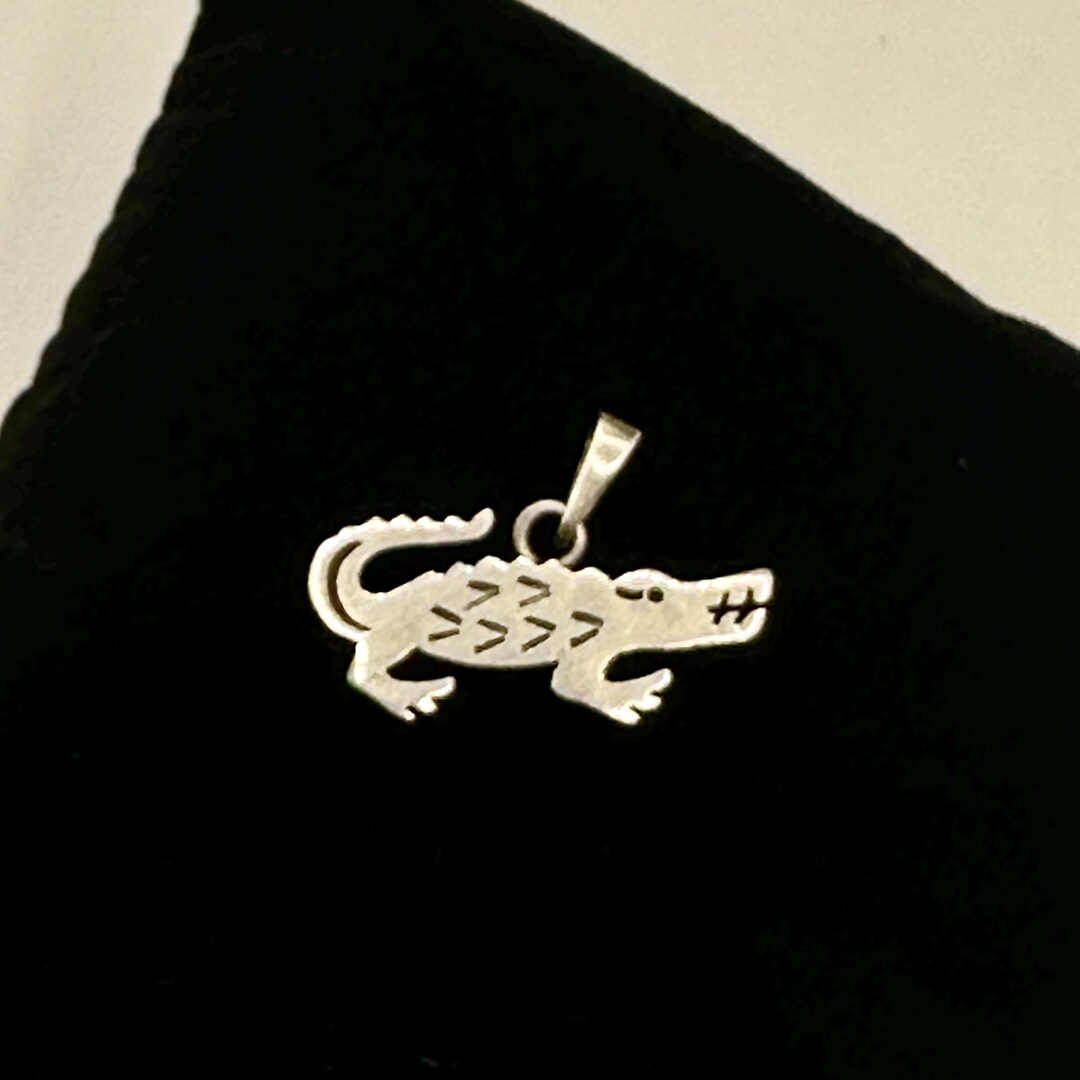 Vintage MEXICO Sterling Silver Alligator Pendant Made in Mexico Tasco ...