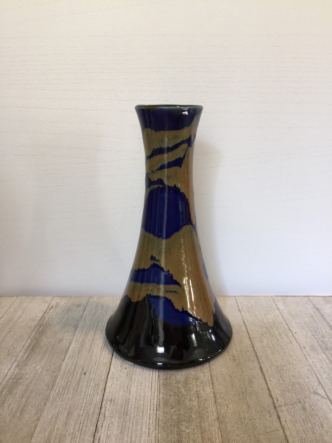Indigo Blue Drip Glaze Pottery Vase Gorgeous Style and Color | Etsy