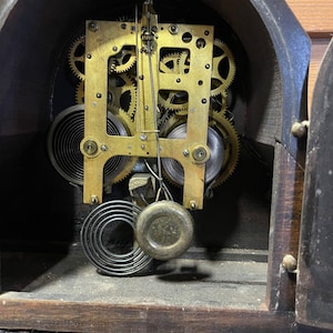 Antique GILBERT 1807 Tambour Mantle Clock by William L. Gilbert Clock ...