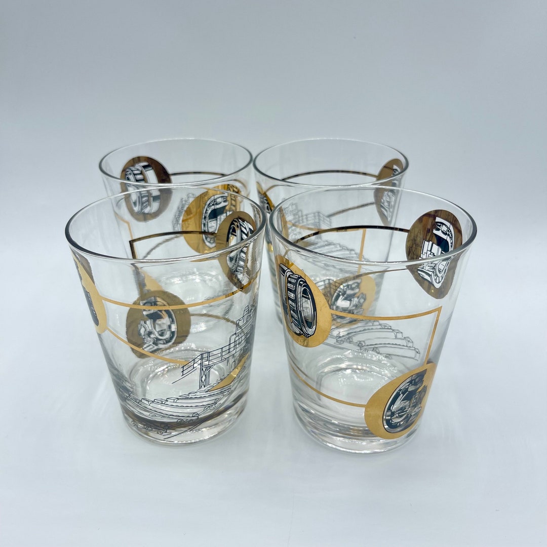Vintage MCM Industrial Gold Gild and Black Old Fashioned 40's 50's ...
