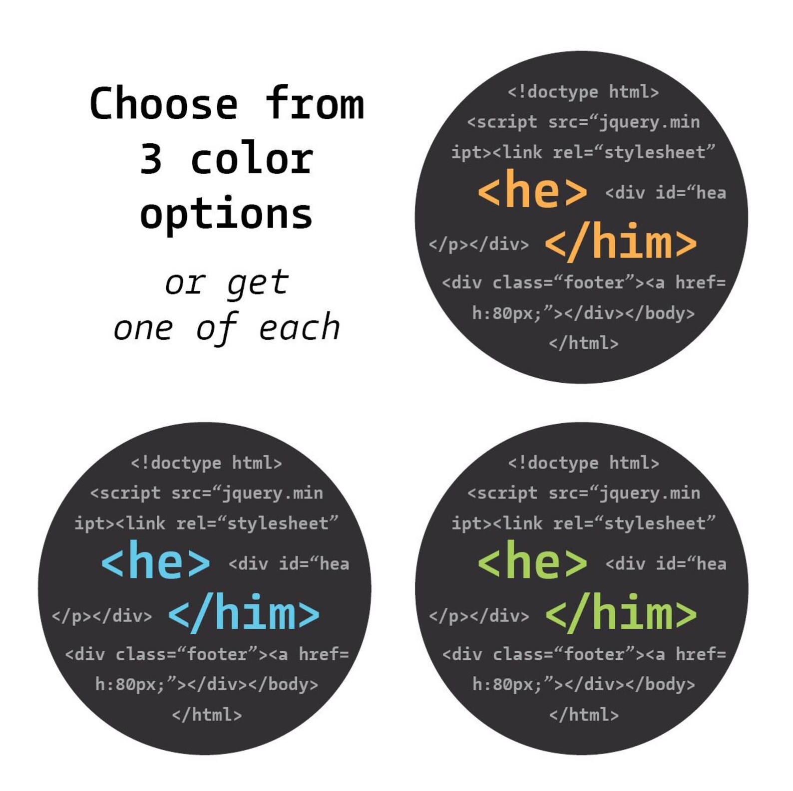HTML He/him Pronouns 2.25 Pinback Buttons - Etsy UK