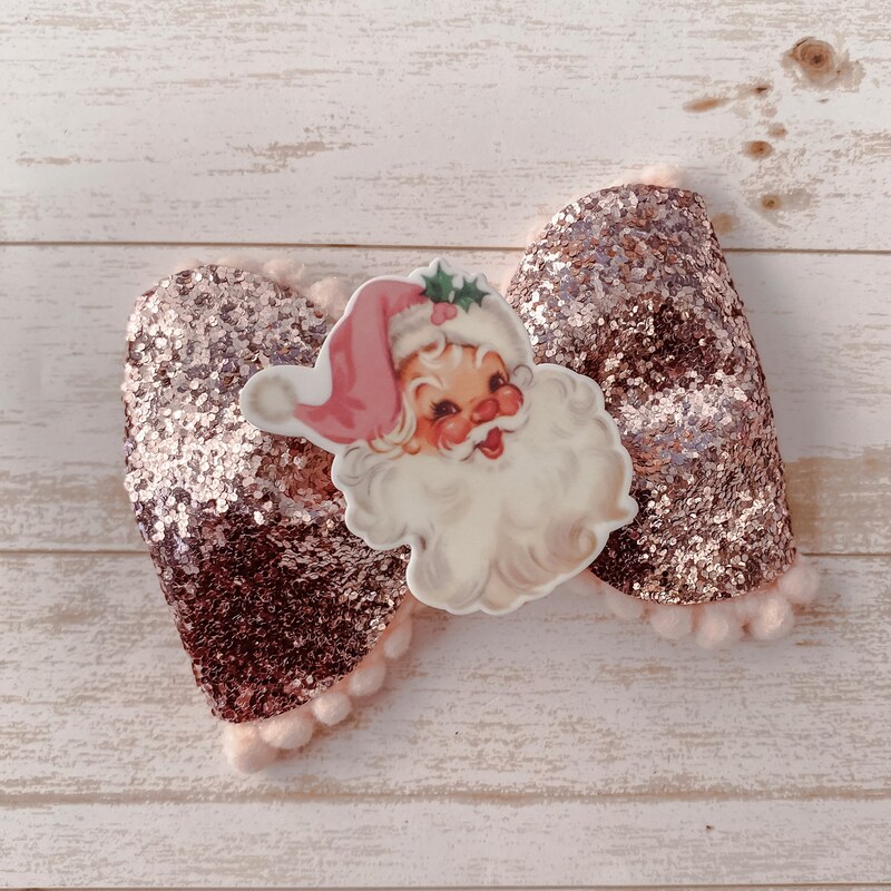 Santa Hair Bow - Etsy
