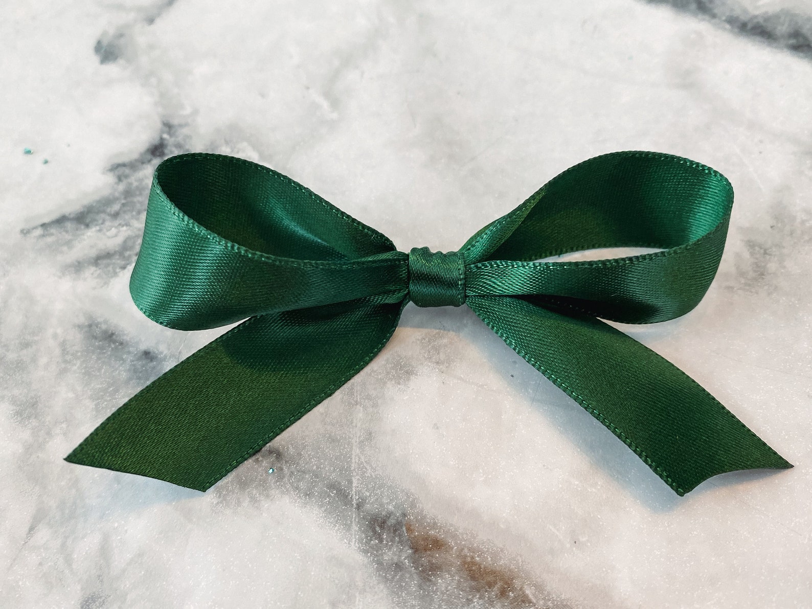 Dark Green Satin Bow Set Pretied Bows for Gifts Bows for Wedding Favor ...