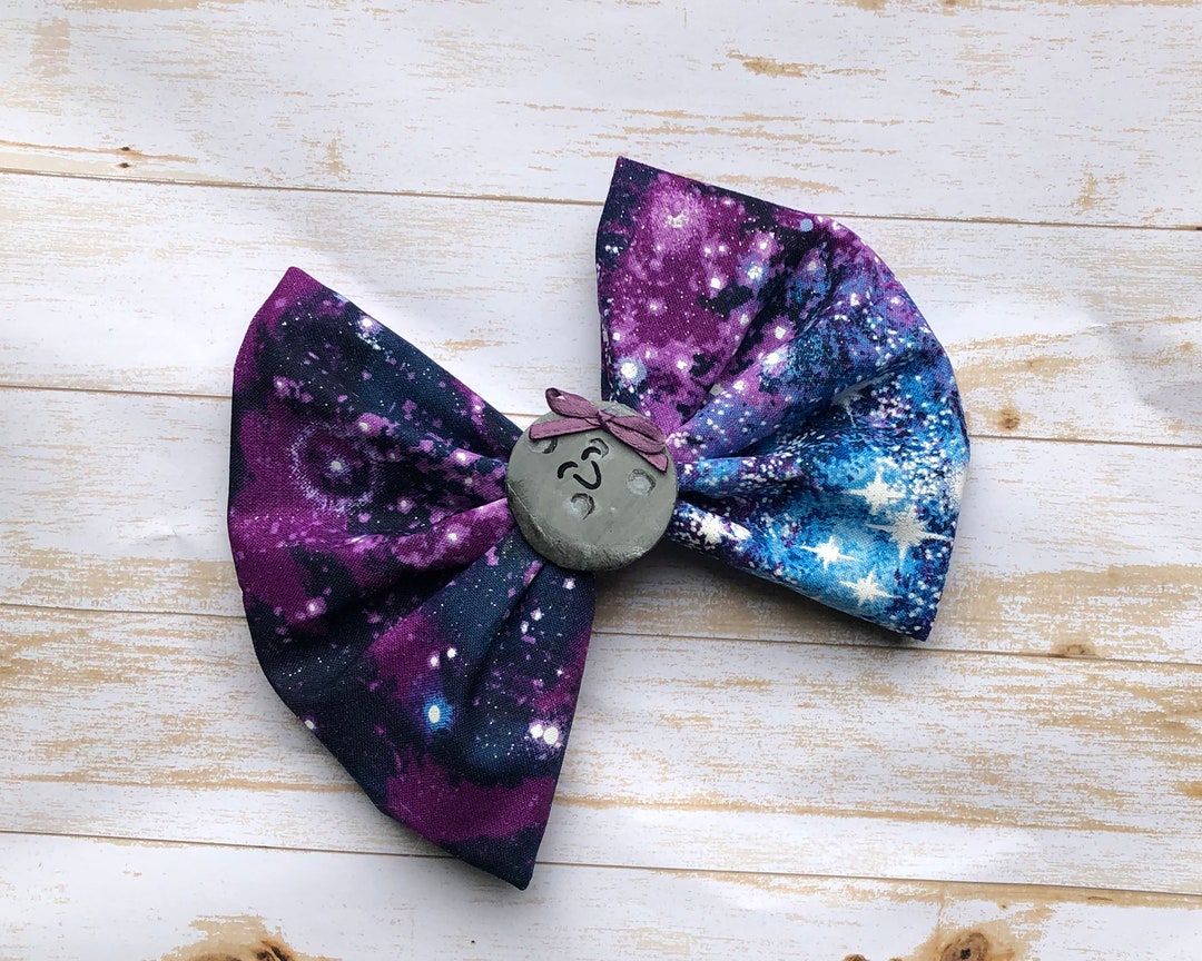 Galaxy Hair Bow Galactic Hair Bow Moon Hair Bow Out of This World Party ...