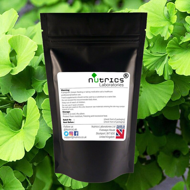 Nutrics® 32500mg GINKGO BILOBA 50:1 Extract 24% Glycosides - Etsy