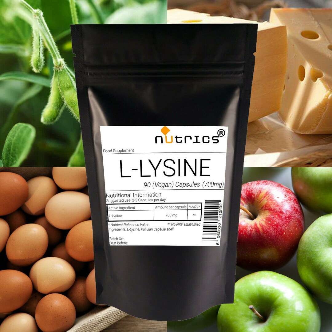Nutrics® 700mg 100% Pure L LYSINE Vegan Capsules Cold Sores - Etsy