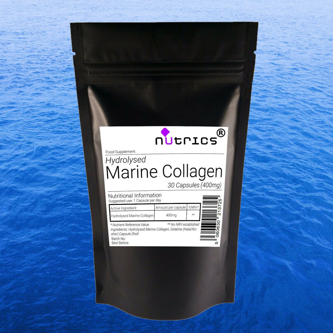 Nutrics® 100% PURE MARINE COLLAGEN 400mg Capsules Anti Wrinkle ...