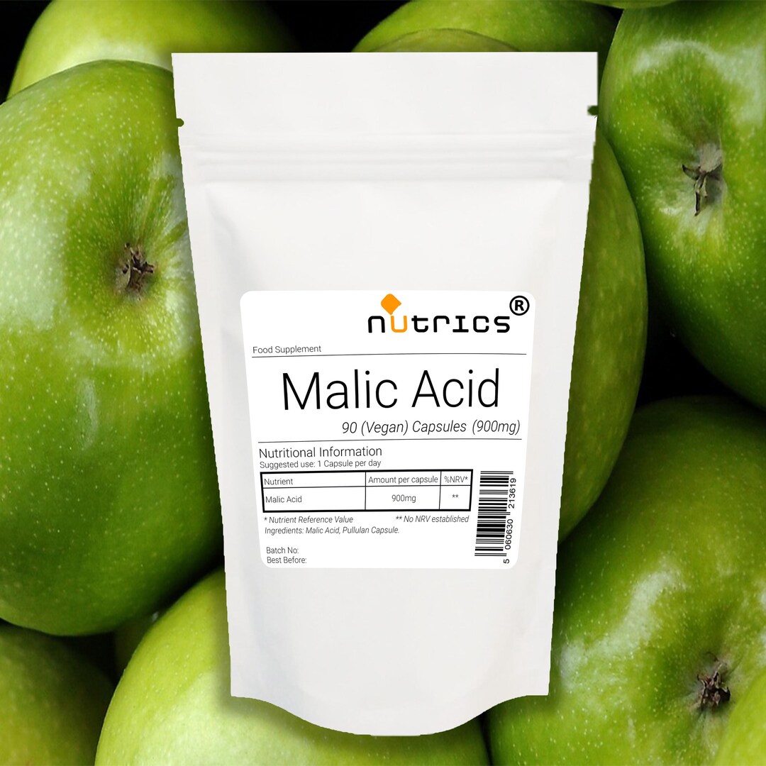 Nutrics® Malic Acid 900mg Capsules - Etsy