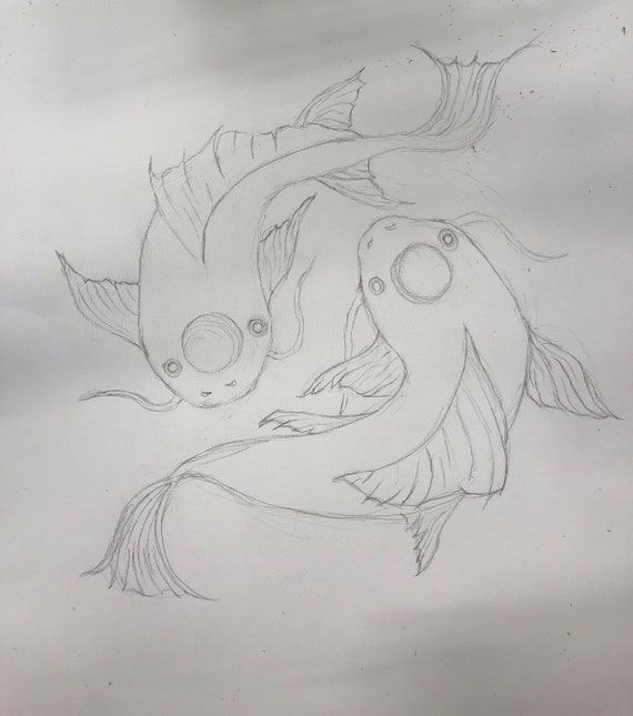 Dessins Au Crayon De Poissons Koi Je Dessine Une Carpe Koï 🐟