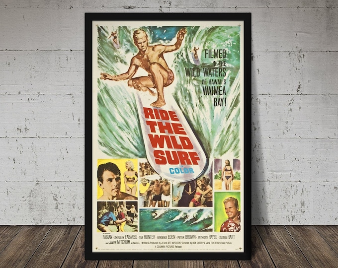 1964 RIDE the WILD SURF Movie Poster Digital Download - Etsy