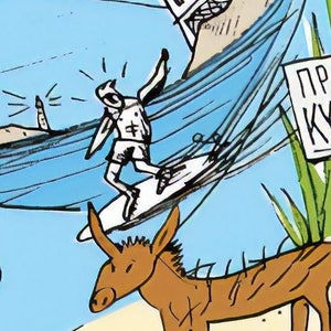 BILLABONG TINOS DONKEY Surf Print - Surfing Poster - Etsy