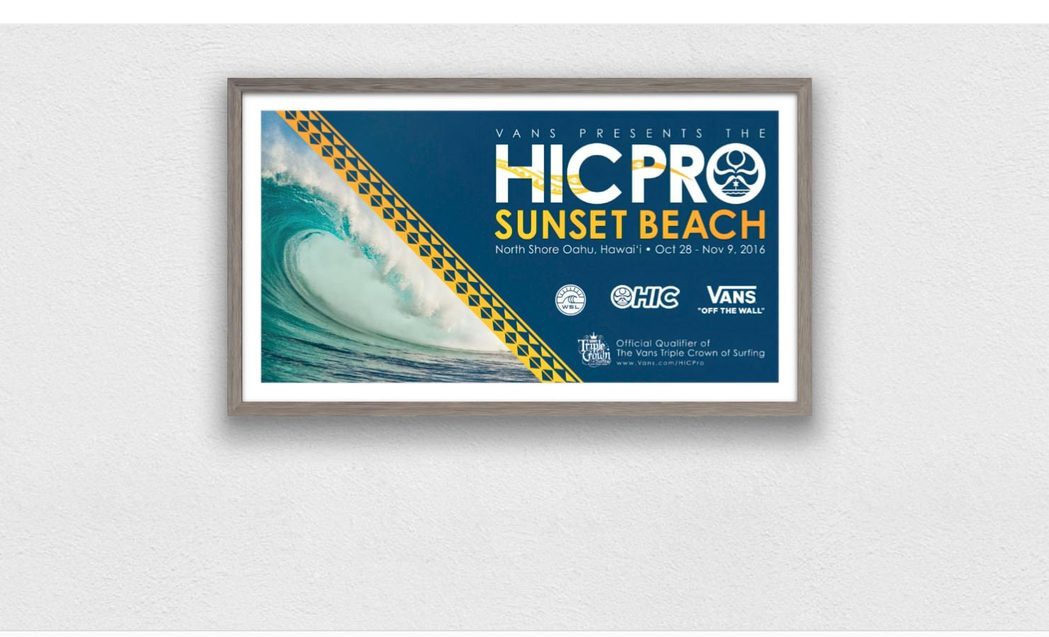 2016 VANS HIC PRO Sunset Beach Competition Print Surfing Poster - Etsy