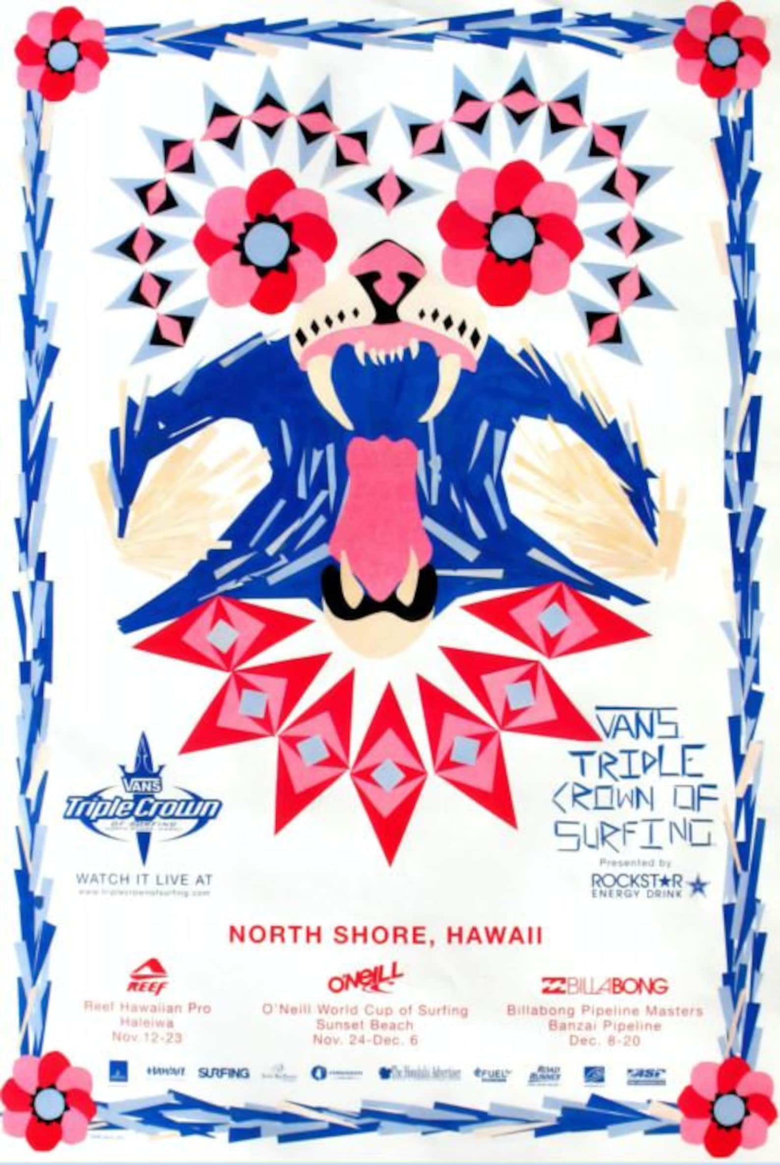 2008 VANS TRIPLE CROWN of Surfing Competition Poster Surfing Print - Etsy
