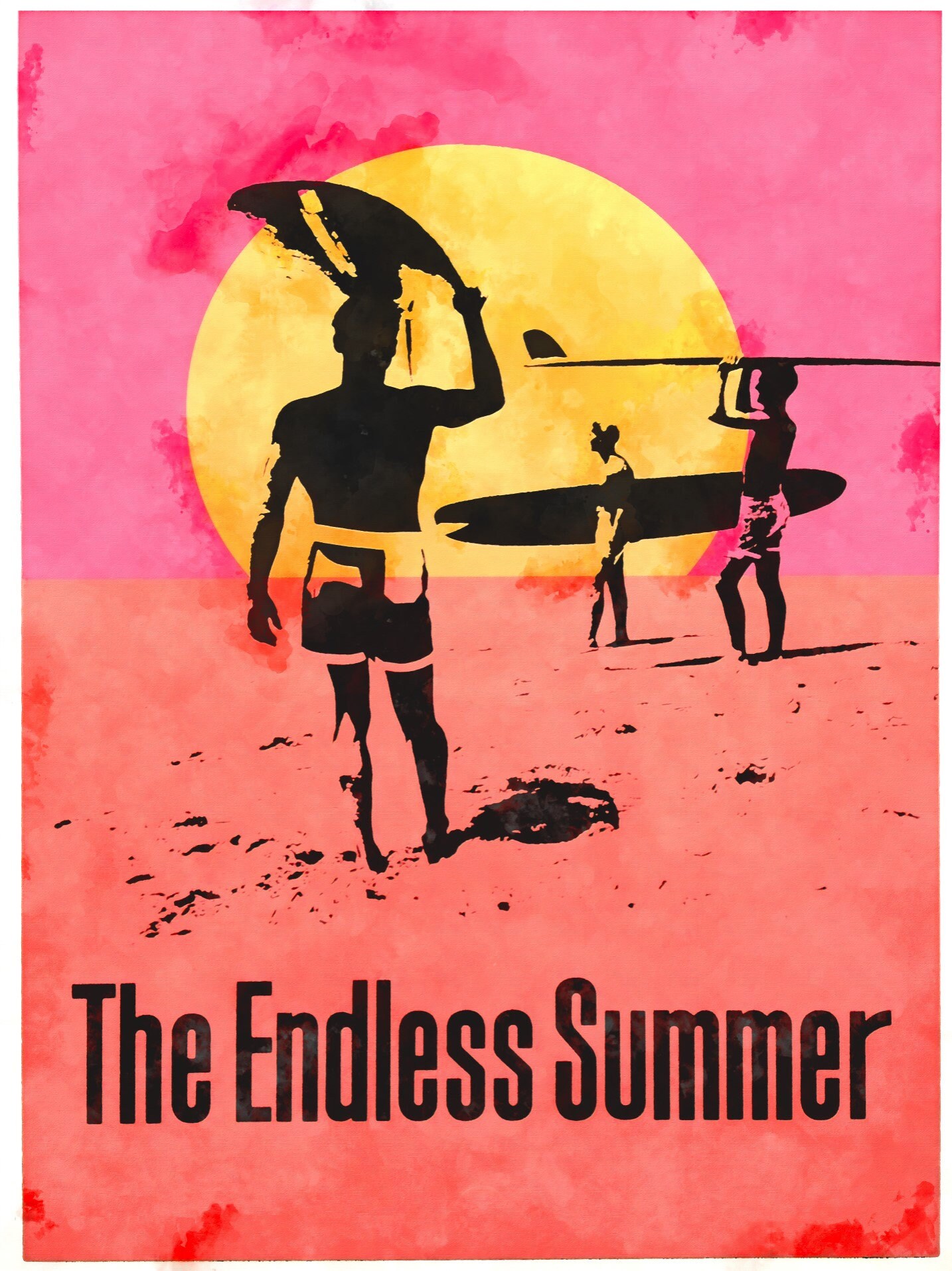 THE ENDLESS SUMMER Water Color Painting Surfing Print - Etsy