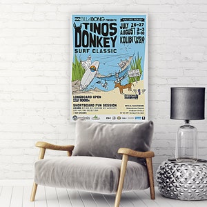 BILLABONG TINOS DONKEY Surf Print - Surfing Poster - Etsy