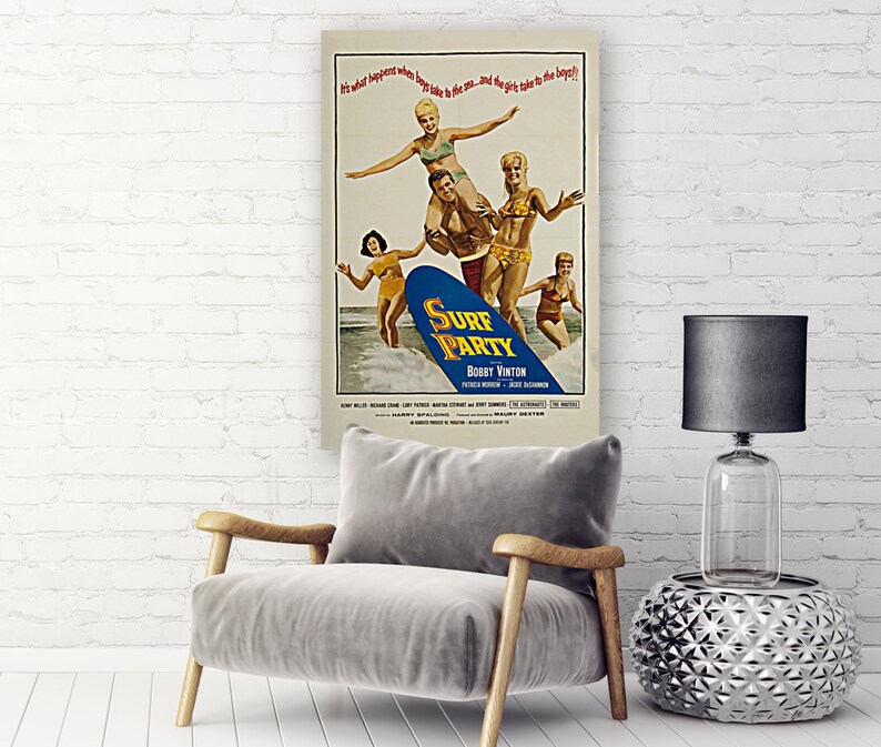 1964 SURF PARTY Movie Poster - Surfing Print - Etsy