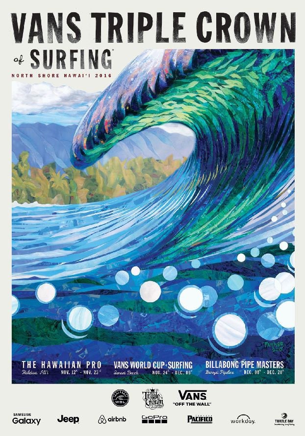 2016 VANS Triple Crown of Surfing Competition Print - Surfing Poster - Etsy