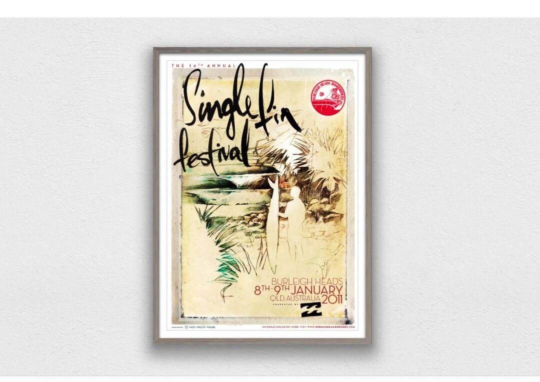 2011 SINGLE FIN FESTIVAL Print - Digital Download, Printable Art ...
