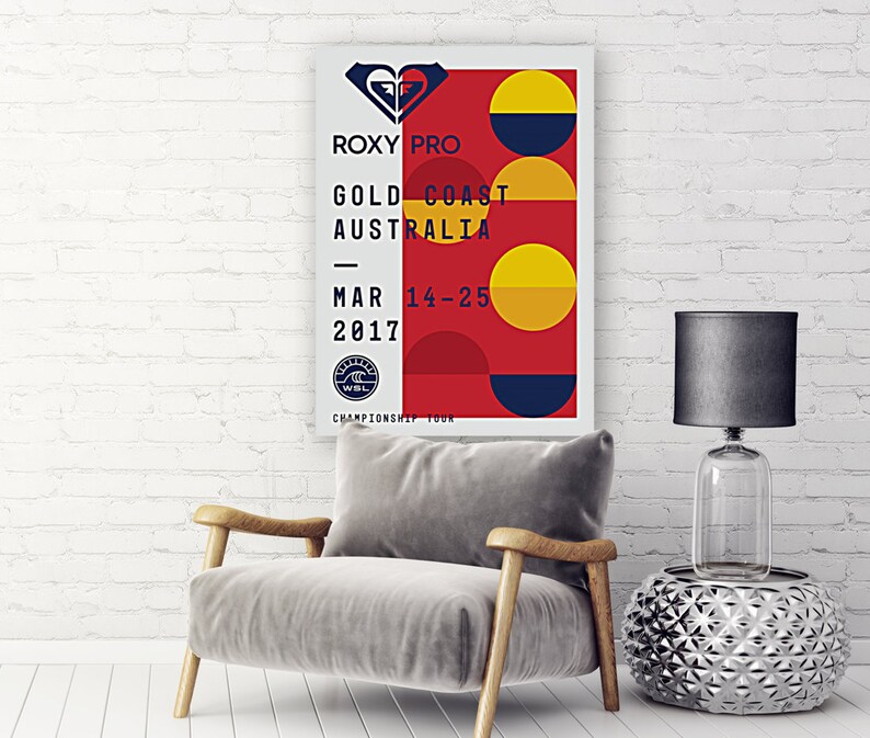 2017 ROXY PRO Print - Gold Coast Australia - Surfing Poster - Etsy