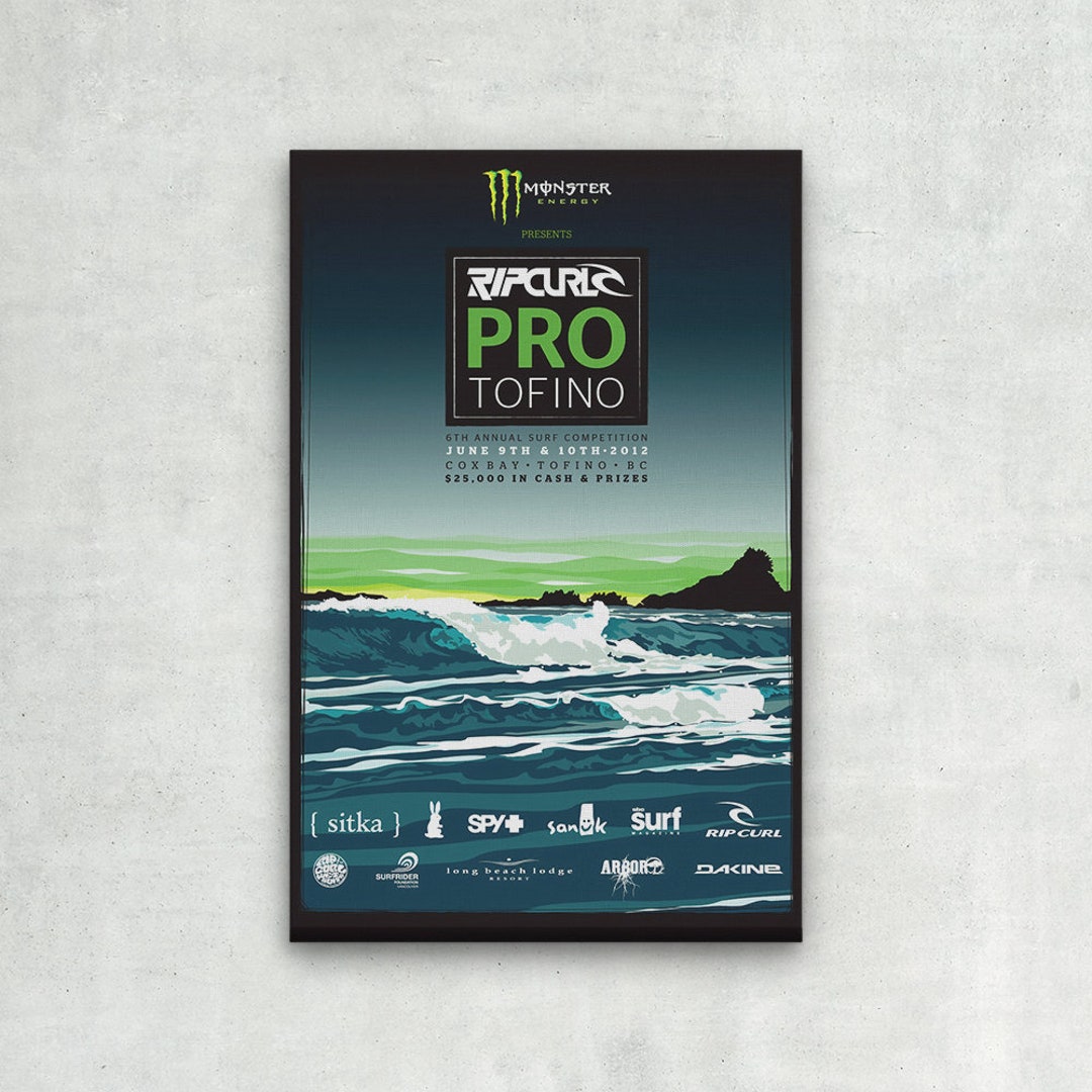 WRAPPED CANVAS - 2012 Rip Curl Pro Tofino Surf Contest Competition ...