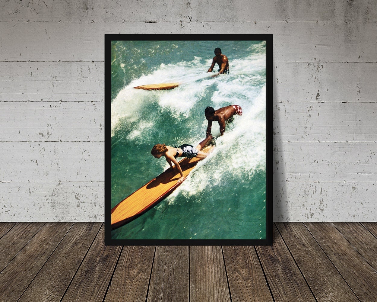 1938 SURFING Painting Magazine Cover Print Vintage Surfing Poster, Retro Surf Poster, Beach ...