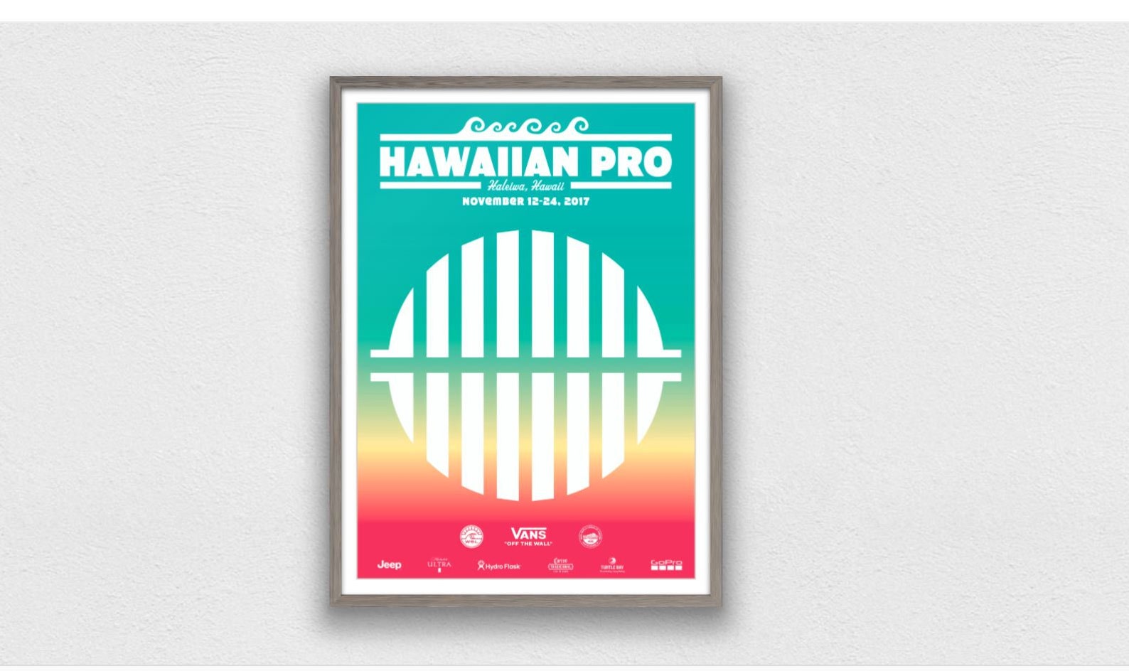 2017 HAWAIIAN PRO Surf Competition Print - Surfing Poster - Etsy