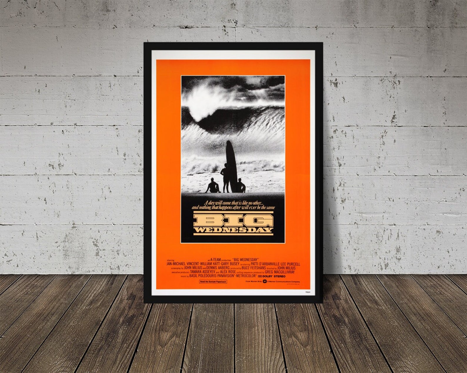 1978 BIG WEDNESDAY Warner Brothers Surfing Movie Poster - Surfing ...
