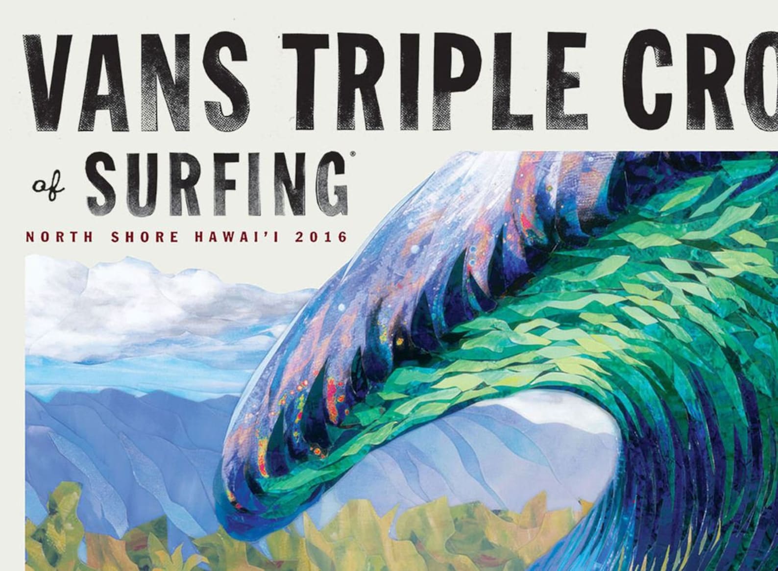 2016 VANS Triple Crown of Surfing Competition Print - Surfing Poster - Etsy