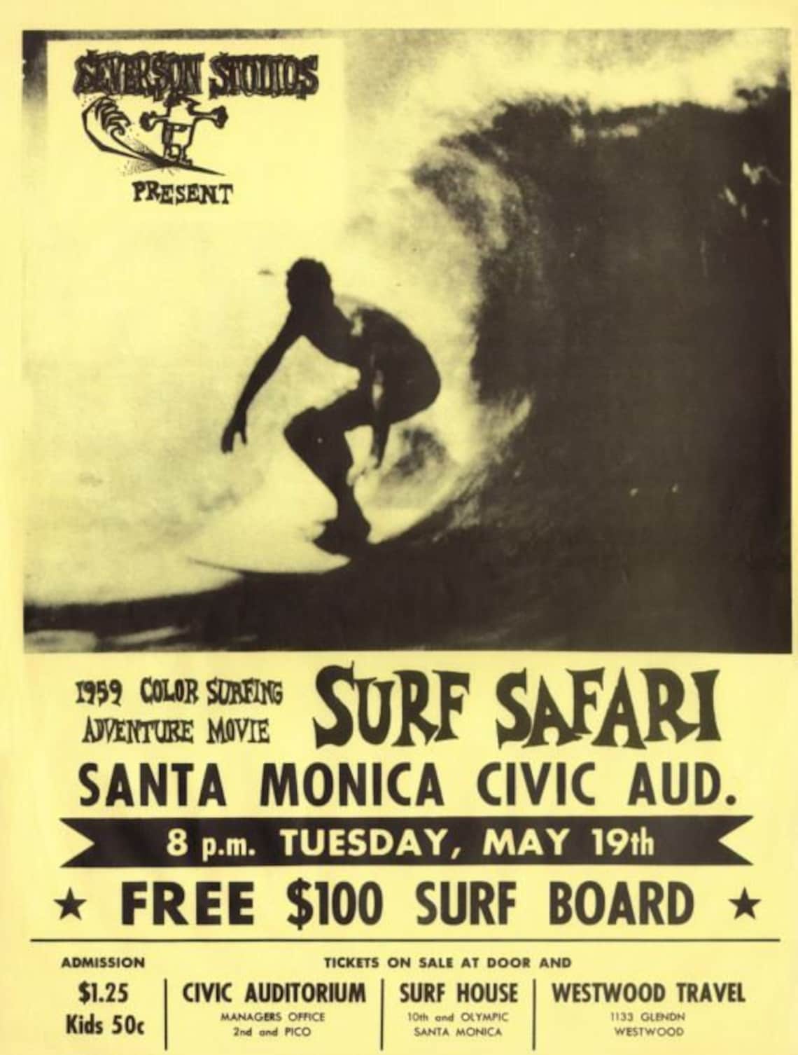 1959 SURF SAFARI Movie Poster Vintage Surfing Poster Retro - Etsy