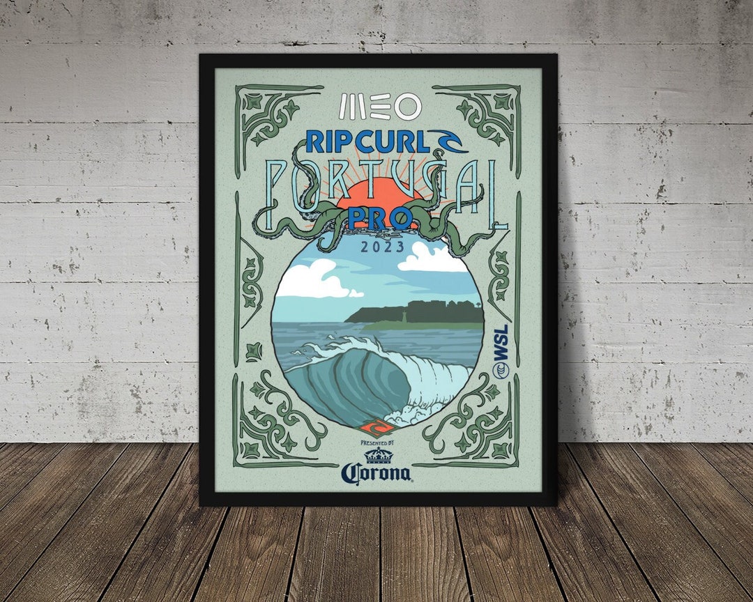 Rip Curl Pro Portugal 2023 Print – Vintage Surf Poster (digital ...