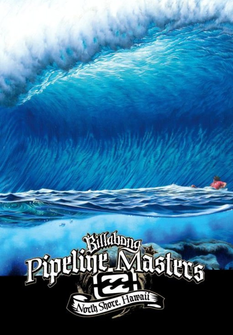 BILLABONG PIPE MASTERS Surf Print Surfing Poster - Etsy