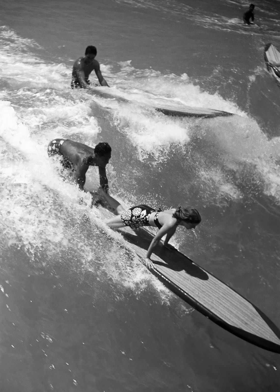 VINTAGE SURFING Photo Digital Download, Printable Art, Black & White ...