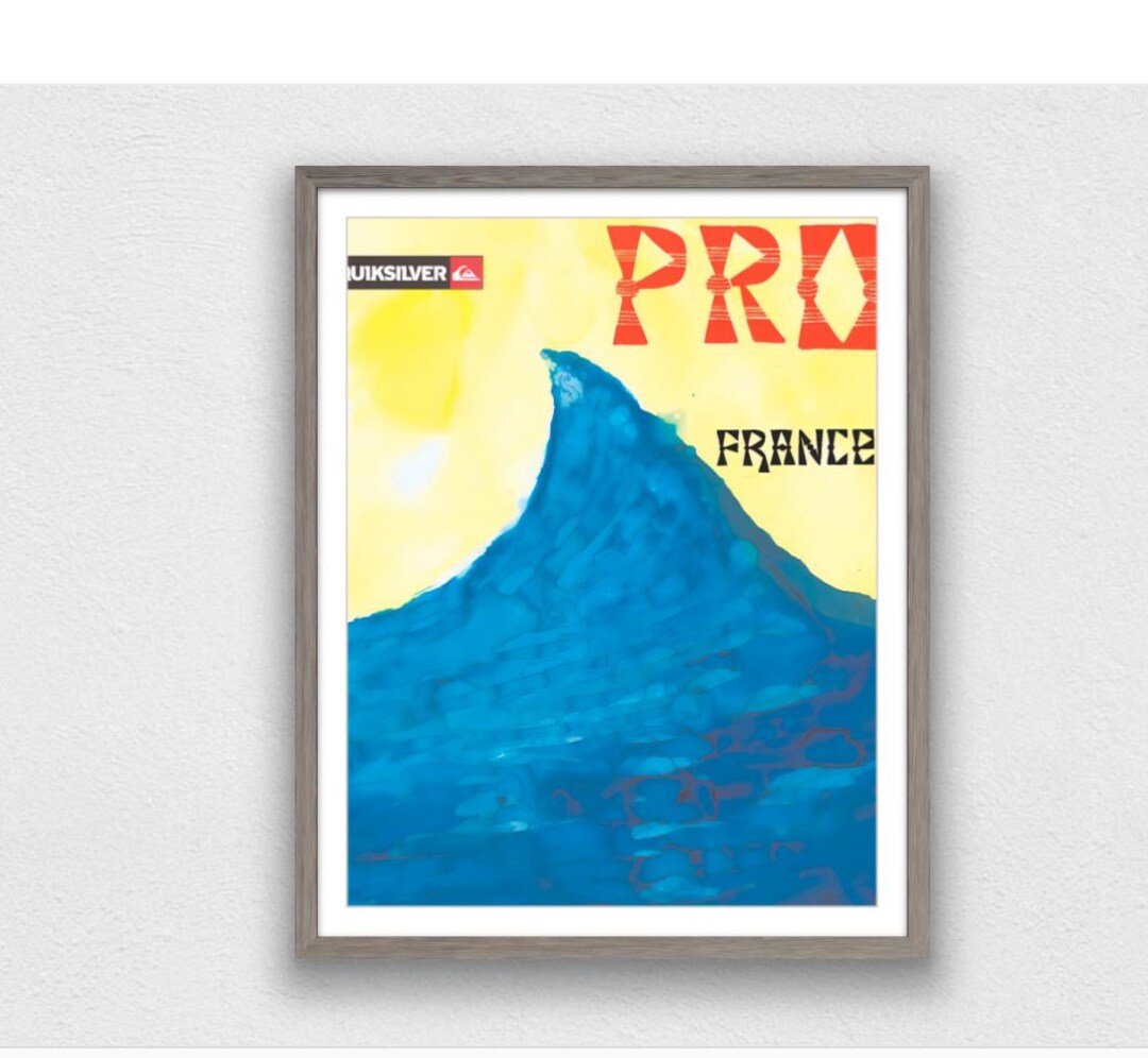 QUIKSILVER PRO FRANCE Surfing Competition Print - Surfing Poster - Etsy