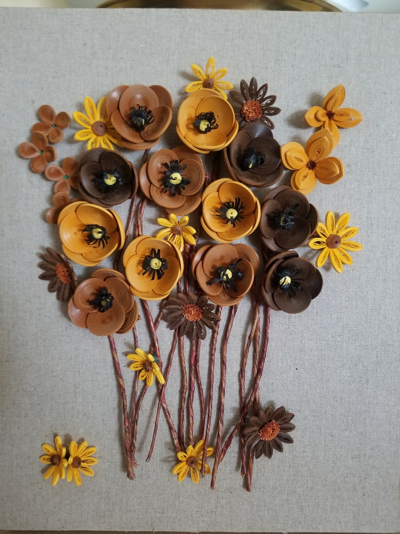 Quilling Art Flovers Wall Decor Paper Flowers Birthday - Etsy