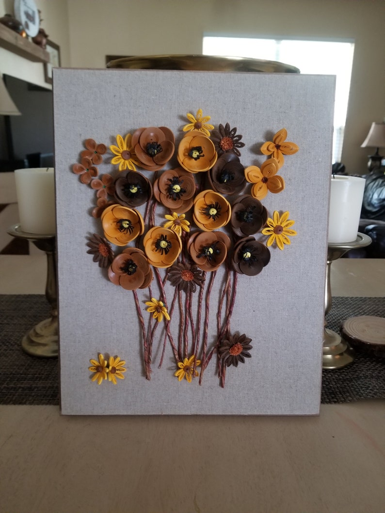 Quilling Art Flovers Wall Decor Paper Flowers Birthday - Etsy