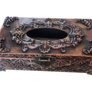 Decoupage Tissue Box - Vintage Decoration - Table Top - Baroque Decor ...