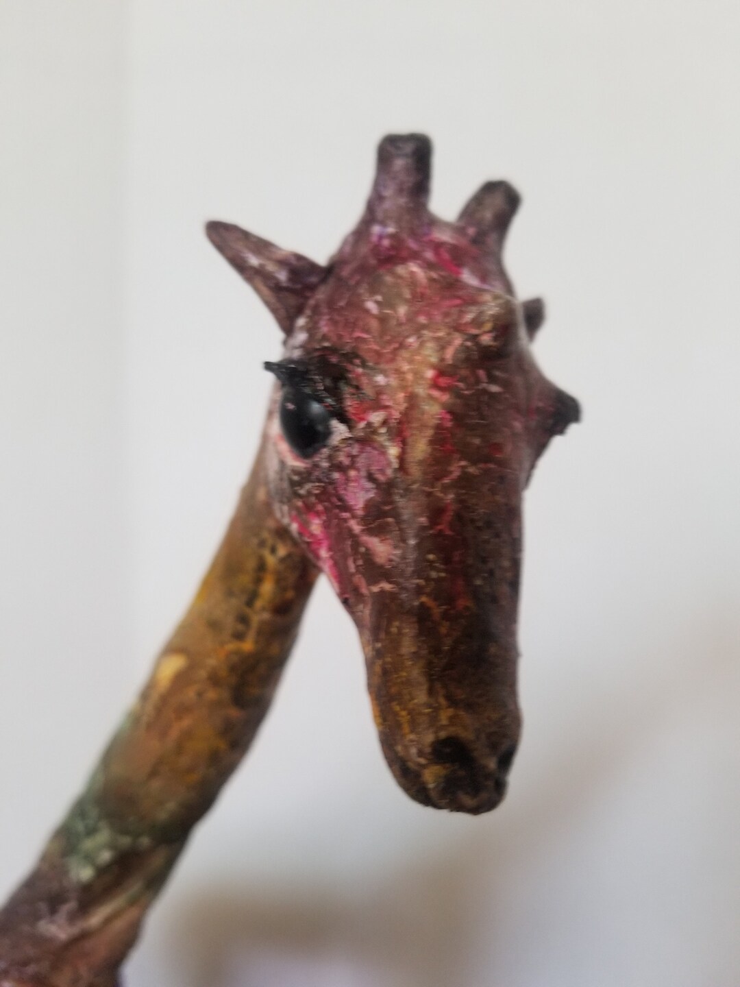 Rainbow Giraffe - Mixed Media Art - Powertex - Sculpture - Figurine ...