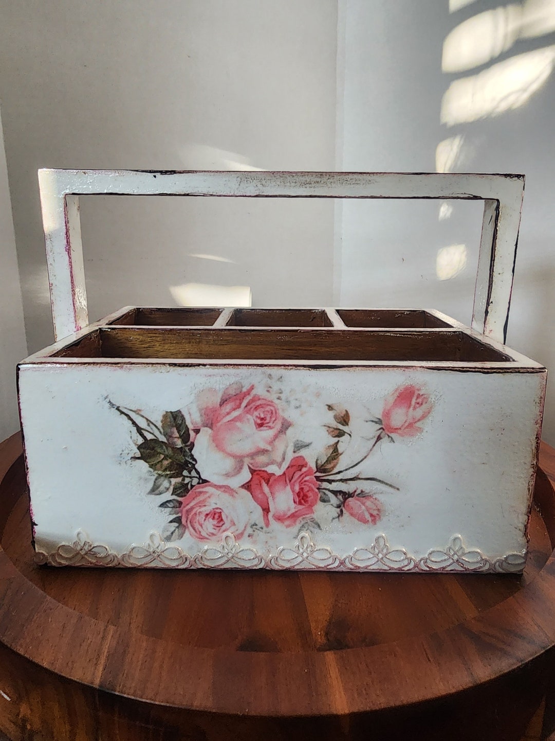 Decoupage Box - Vintage Decoration - Table Top - Farmhouse Decor ...