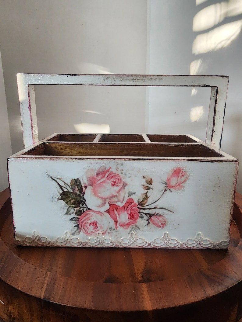 Decoupage Box - Vintage Decoration - Table Top - Farmhouse Decor ...