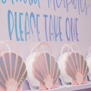 Mermaid Party Box Set of 6, Shell Purse, Favor Box, Seashell Box, Under ...