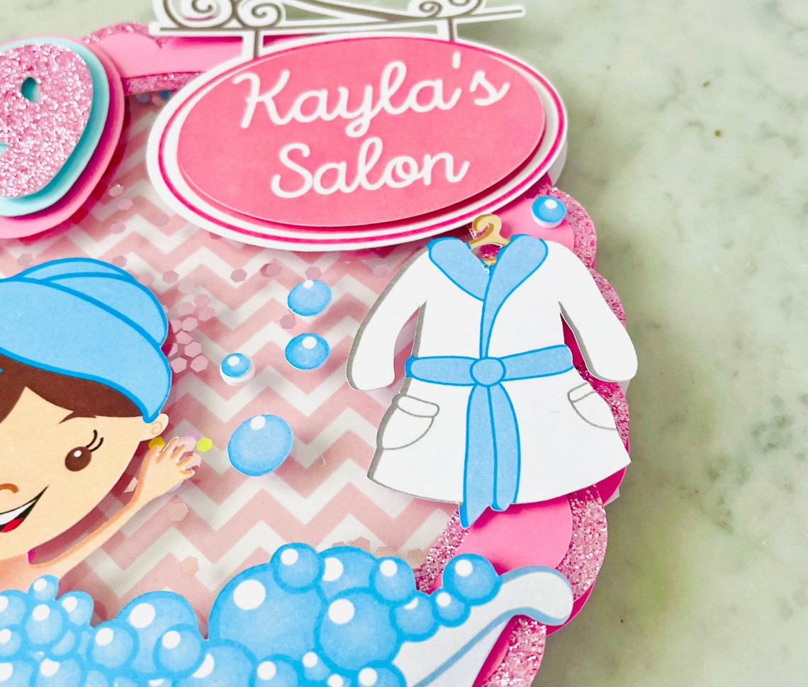 Personalized Spa Cake Topper Spa Party Cake Topper Spa - Etsy