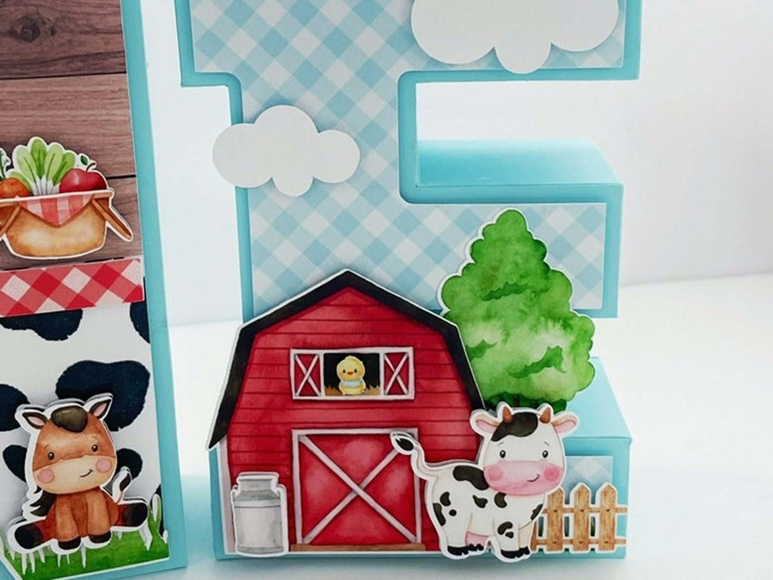 Blue Farm Animal Party Farm 3D Letters Safari Baby 3D - Etsy