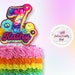 Retro Cake Topper Tie Dye Cake Topper Groovy Party Topper - Etsy