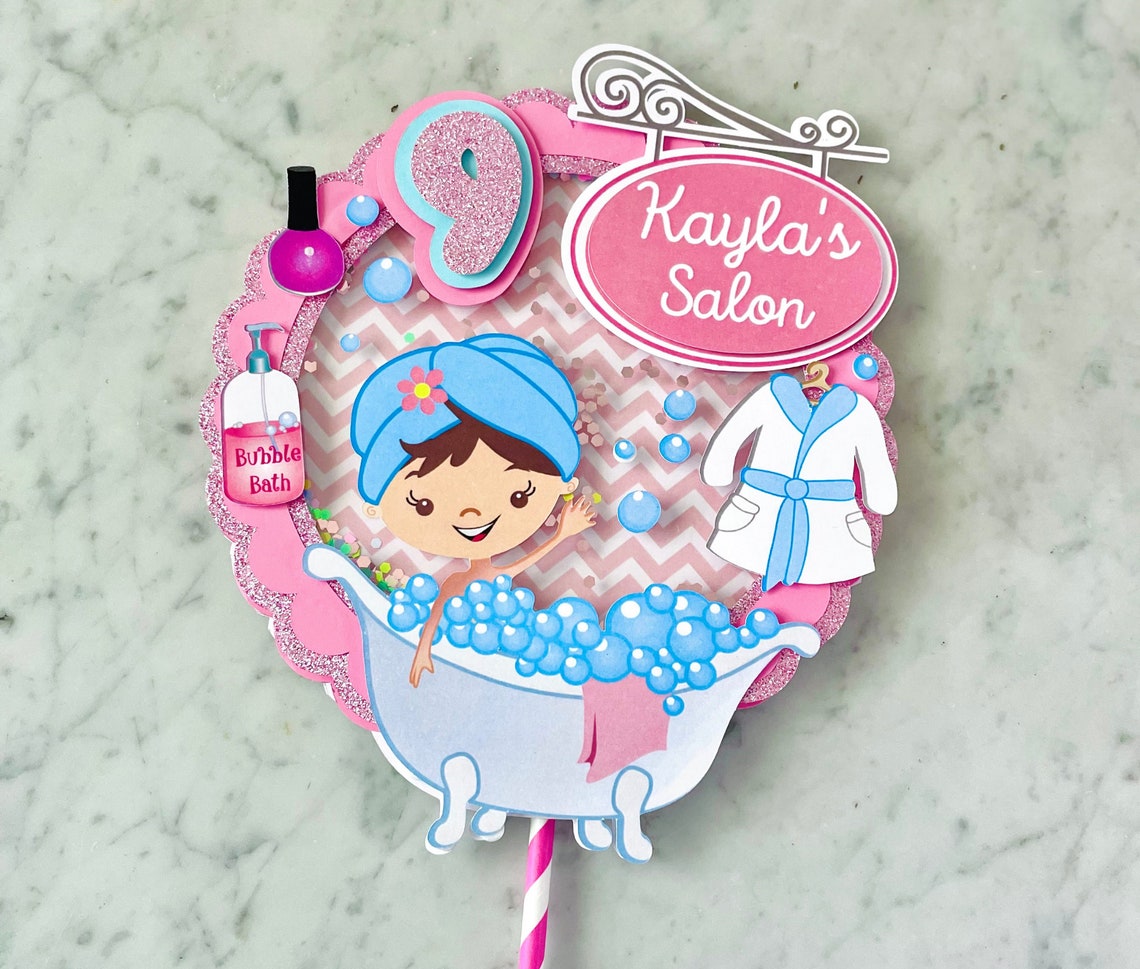Personalized Spa Cake Topper Spa Party Cake Topper Spa - Etsy