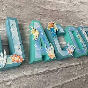 Under the Sea 3D Letters, Safari Baby 3D Letters 7" Quality Cardstock ...