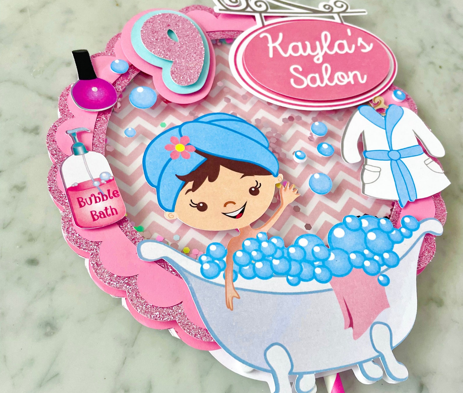 Personalized Spa Cake Topper Spa Party Cake Topper Spa - Etsy