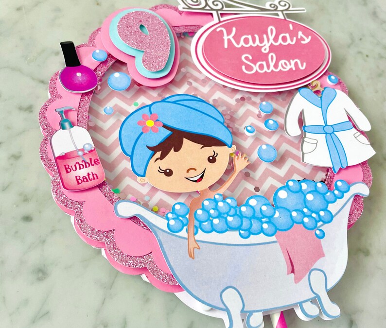 Personalized Spa Cake Topper Spa Party Cake Topper Spa - Etsy