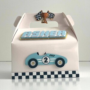 Personalized Race Car Goodie Box – Gable Party Favor – Set of 6 – Add ...