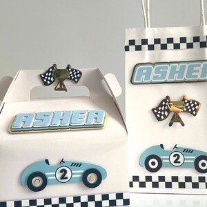 Personalized Race Car Goodie Box – Gable Party Favor – Set of 6 – Add Name & Age – Race Car ...
